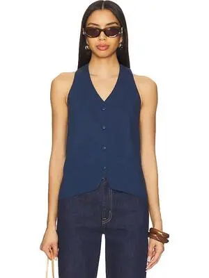 ALL THE WAYS Rhae Open Back Vest - Navy