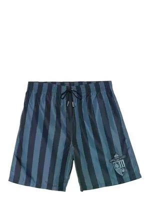 Fendi Striped Swim Shorts - Blue