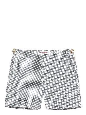 Orlebar Brown Bulldog Jacquard Geo Swim Trunks - White