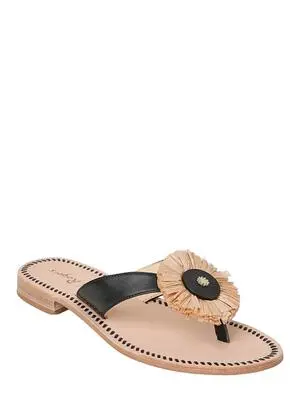Jack Rogers Cay Thong Sandals Black/natural