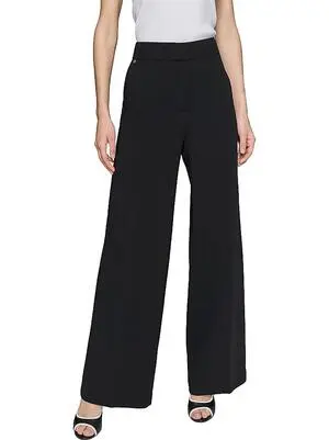 Karl Lagerfeld Paris Essential Wide-leg Trousers - Black