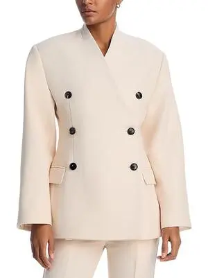 Co Collarless Jacket - Pink