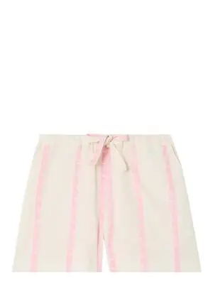LEMLEM Lemlem Safia Striped Cotton Shorts Neutrals