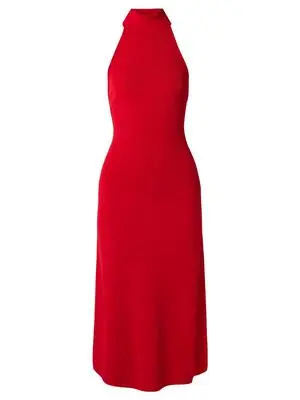 Cult Gaia Katara Knitted Turtleneck Midi Dress - Red