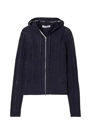 Our Legacy Compact Distressed Cotton-blend Hoodie - Blue