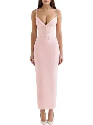 House Of Cb Romy Corset Maxi Dress - Pinkesque