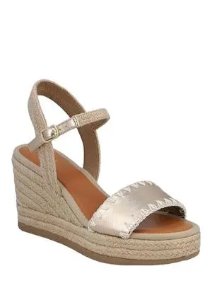 Mia Becky Ankle Strap Espadrille Wedge Sandals - Natural/ Gold