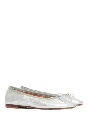 MANSUR GAVRIEL Mansur Gavriel Ballet Flat Crinkle Silver