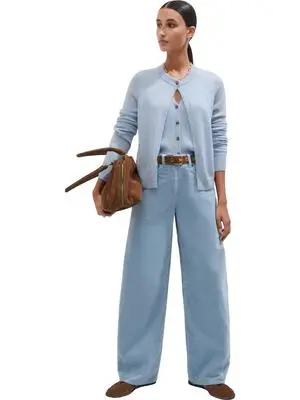 ME+EM Washed Cord Extreme Seam Pant Blue