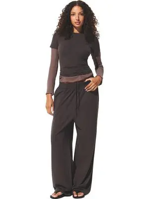 SKIMS SKIMS Cotton Jersey Wide Leg Pant Iron