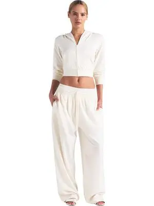 SKIMS SKIMS Cotton Jersey Wide Leg Pant Marble