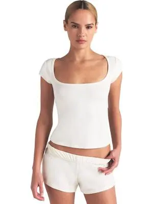 SKIMS SKIMS Cotton Jersey Scoop Neck T-Shirt