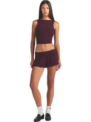 SKIMS Loose Short | Blue | | Cotton Jersey - Currant