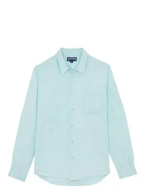 Vilebrequin Linen Shirt Natural Dye Shirt Caroubis Blue