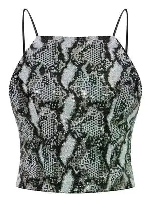 IRO PARIS Assane Printed Top - Grey