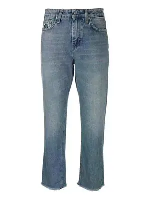 DEPARTMENT 5 High-waisted Cropped Flare Jeans - Blue