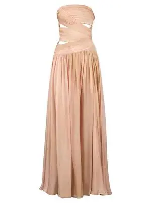 Elie Saab Printed Chiffon Gown - Pink