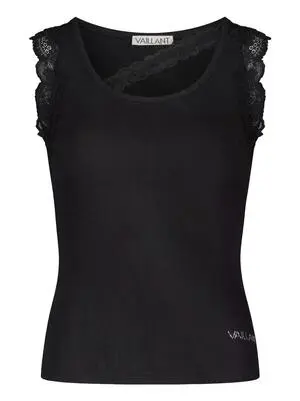 VAILLANT VAILLANT STUDIO Lace-Trim Ribbed Tank Top
