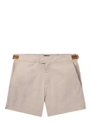 Zegna Rio Straight-leg Mid-length Swim Shorts - Neutrals