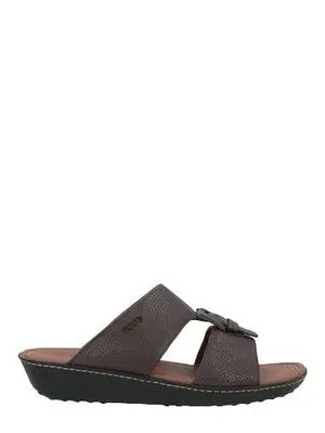 TOD'S Leather Wedge Sandals - Brown