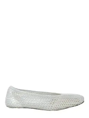 Victoria Beckham Perforated Ballet Flats - Silver