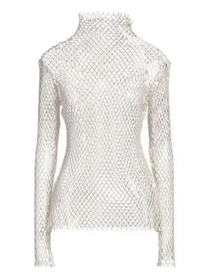 MSGM Knitted Turtleneck Top Off White