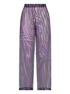 Versace Straight-leg Zebra-print Pants - Purple