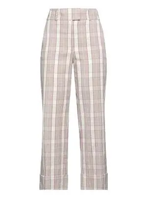 Peserico Straight-leg Tartan Trousers - Beige