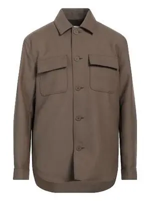 Sandro Shirt Khaki Size Polyester, Virgin Wool - Beige