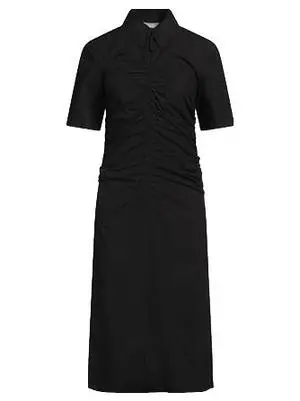 GANNI Organic Cotton Midi Dress - Black
