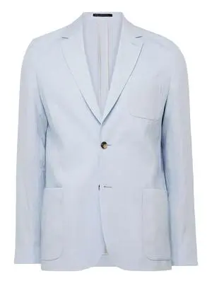 Paul Smith Unstructured Linen Suit Jacket - Blue