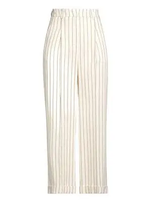 Peserico Wide-leg Striped Pants - Beige