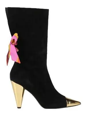 Emilio Pucci Leather Boots With Appliqués - Black