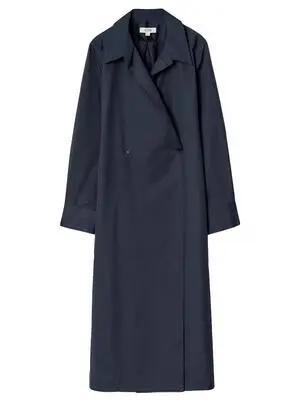 Cos Double-breasted Midi Shirt Dress - Blue