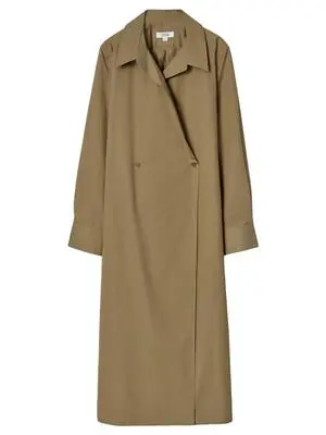 Cos Double-breasted Midi Shirt Dress - Green