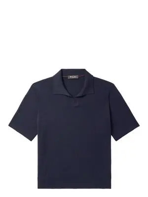Loro Piana Wish® Wool Polo Shirt - Blue