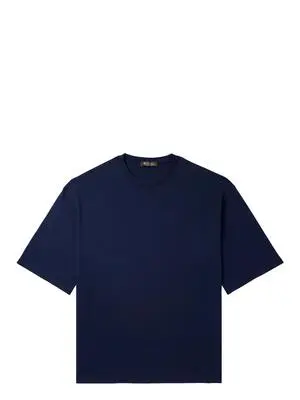 Loro Piana Tremezzo Sea Island Cotton-jersey T-shirt - Blue