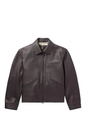 Loro Piana Gail Full-grain Leather Jacket - Brown