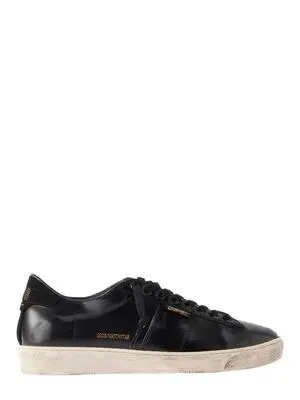 GOLDEN GOOSE Matchstar Distressed Leather Sneakers - Black