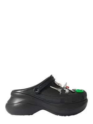 Balenciaga Crocs™ Embellished Rubber Mules - Black
