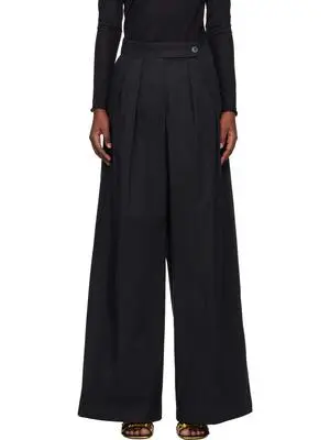 Dries Van Noten Dries Van Noten Wide Pleated Trousers 900 Black