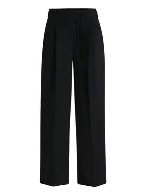 BOSS Creased Tailored Trousers - Black