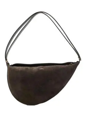 TOTEME Suede Scooped Sling Shoulder Bag - Brown