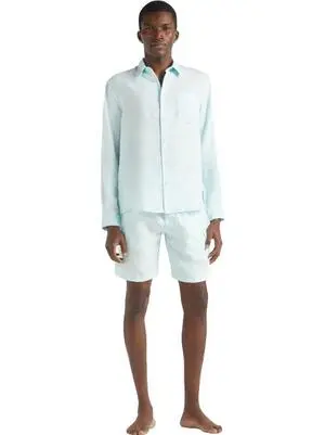 Vilebrequin Natural Dye Linen Shirt Pacific