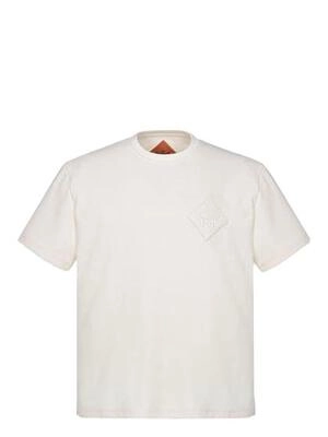 Mcm Logo Patch Bouclé T-shirt Ivory