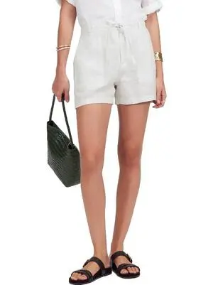 Madewell Madewell Drawstring Linen Shorts Salt