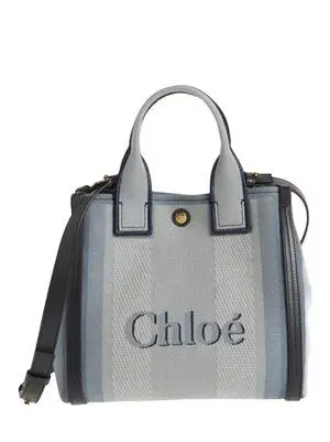 Chloé Chloé Logo Canvas Tote Moonlight Blue