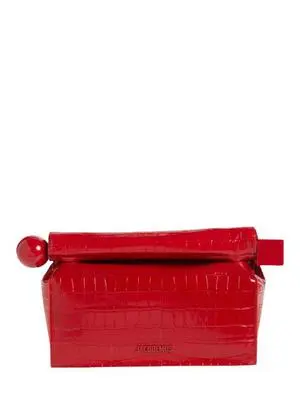 Jacquemus Jacquemus La Pochette Rond Carré Clutch Red 470