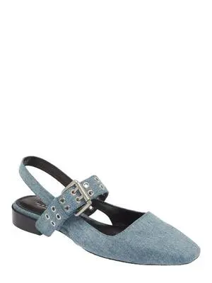 Rag & Bone Rag & Bone Astra Mary Jane Slingback Flat Denim