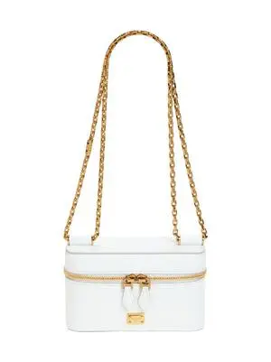 Dolce & Gabbana Dolce&Gabbana Sicily Leather Vanity Case Crossbody Bag Bianco Ottico